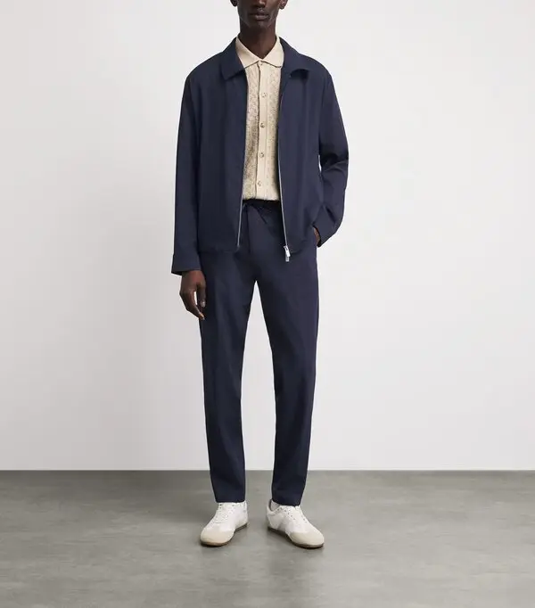 BOSS Wool-blend Zip-up Bomber Jacket