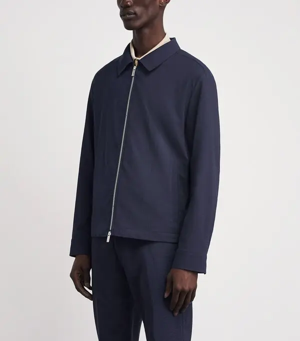 BOSS Wool-blend Zip-up Bomber Jacket