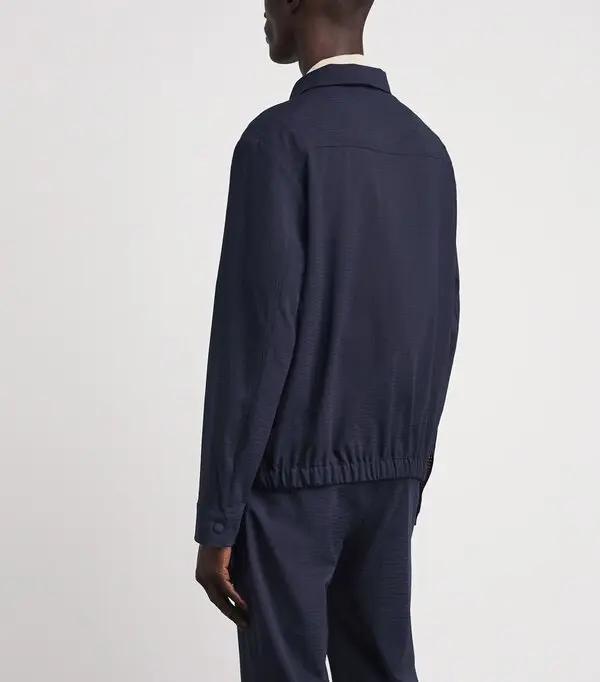 BOSS Wool-blend Zip-up Bomber Jacket