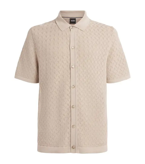 BOSS Jacquard Short-sleeve Shirt