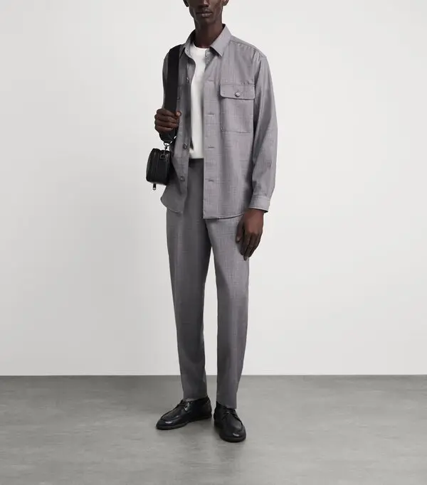 BOSS Linen-blend Overshirt