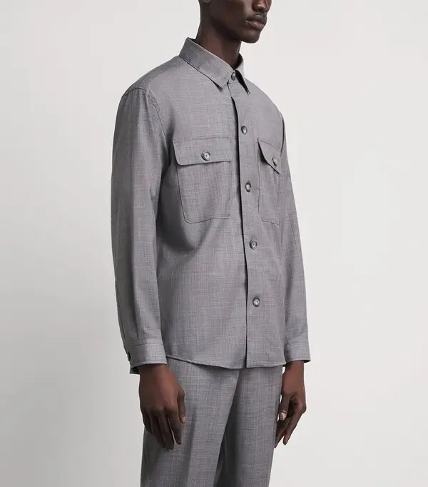 BOSS Linen-blend Overshirt