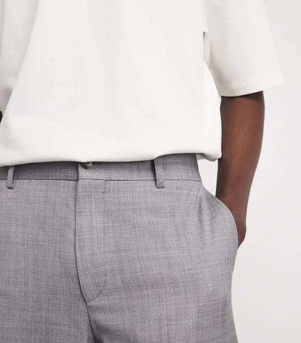 BOSS Linen-blend Straight Trousers