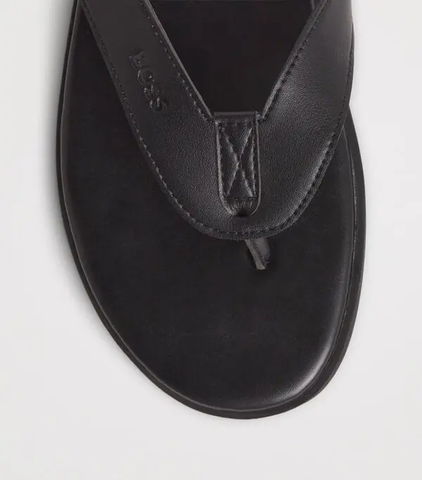 BOSS Faux Leather Farrel Flip Flops