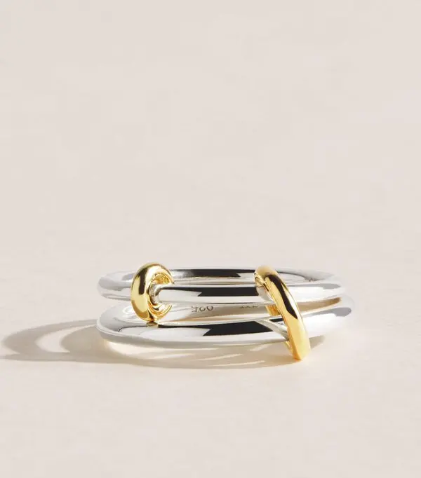 SPINELLI KILCOLLIN Sterling And Yellow Gold Stacked Ring - Silver