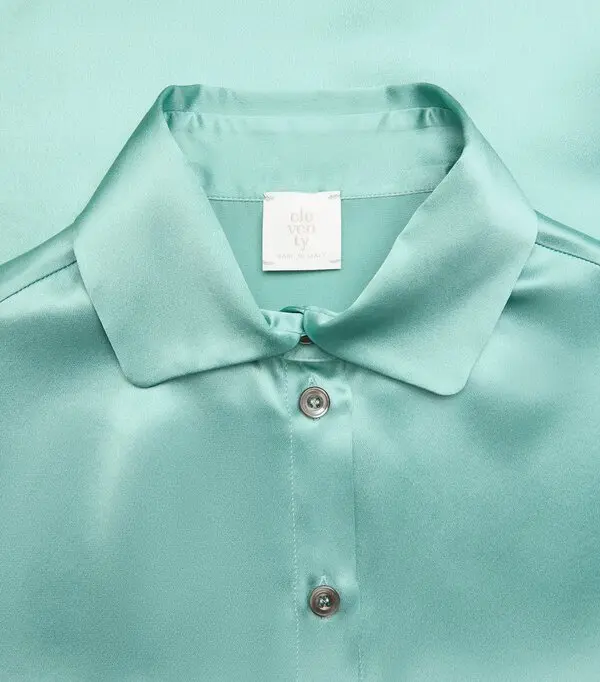 Eleventy Silk Long-sleeve Shirt