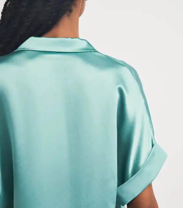 Eleventy Silk Short-sleeve Shirt - Green