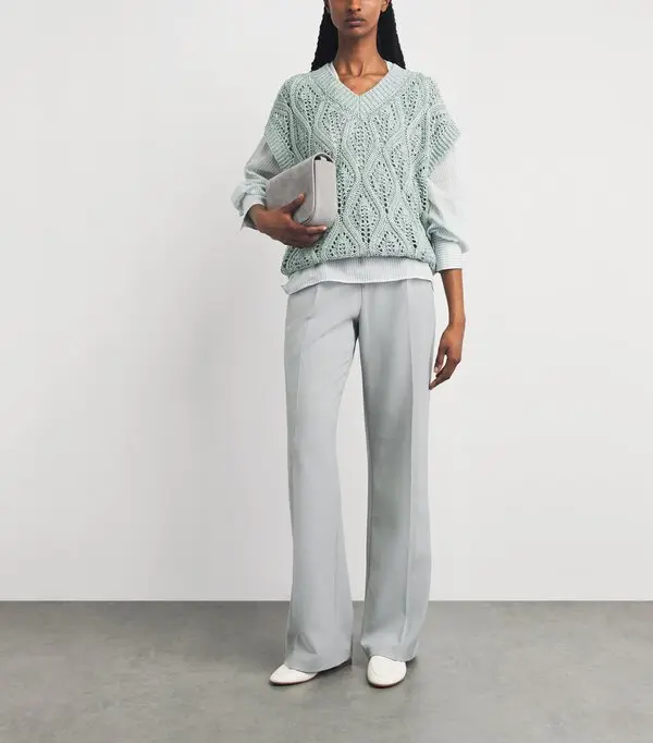 Eleventy Cotton-blend V-neck Sweater