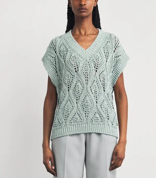 Eleventy Cotton-blend V-neck Sweater