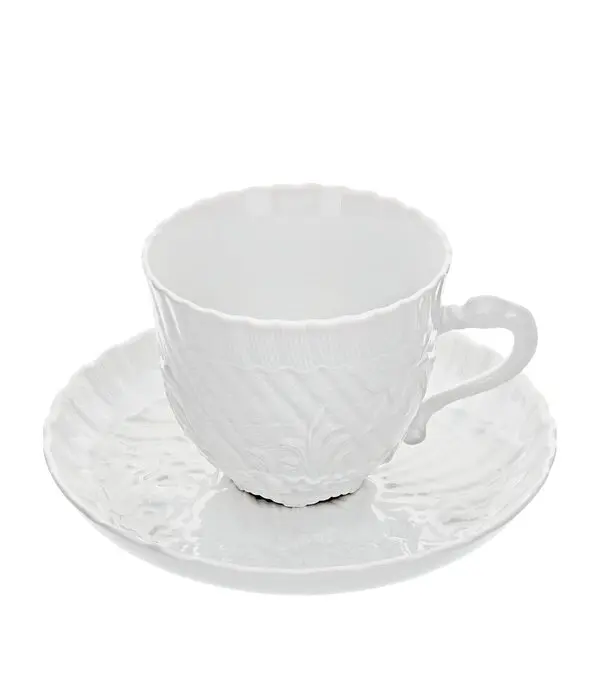 MEISSEN Swan Service Cappuccino Cup And Saucer - White