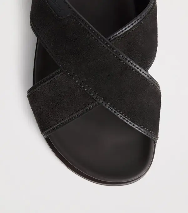 Brioni Suede Crossover Slides