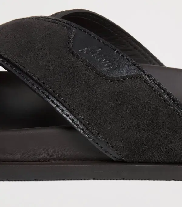 Brioni Suede Crossover Slides