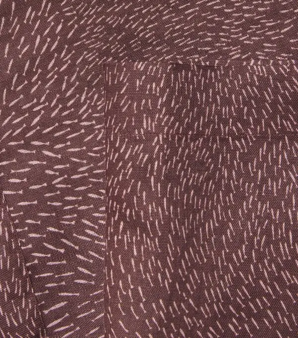 Brioni Linen Short-sleeve Flecked Shirt - Brown