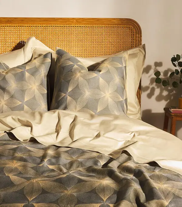 CELSO DE LEMOS Stars Square Pillowcase - Grey