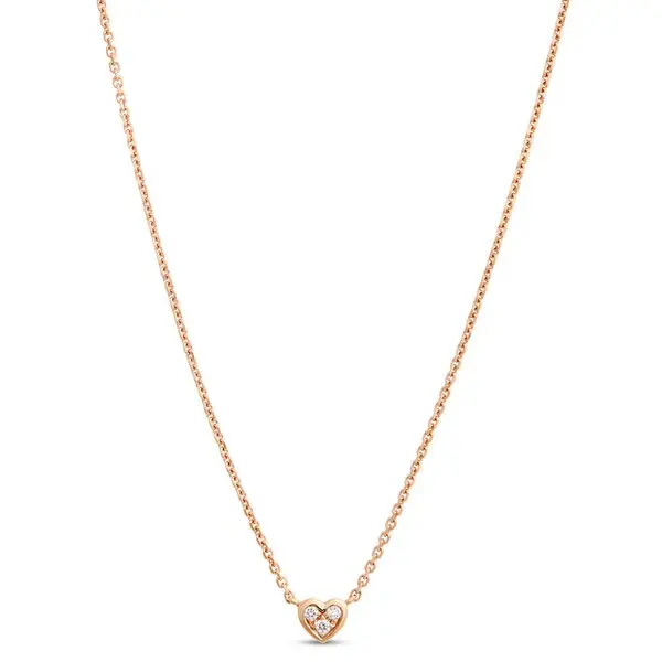Benbridge 14k Rose Gold Diamond Heart Pendant Necklace - H-j