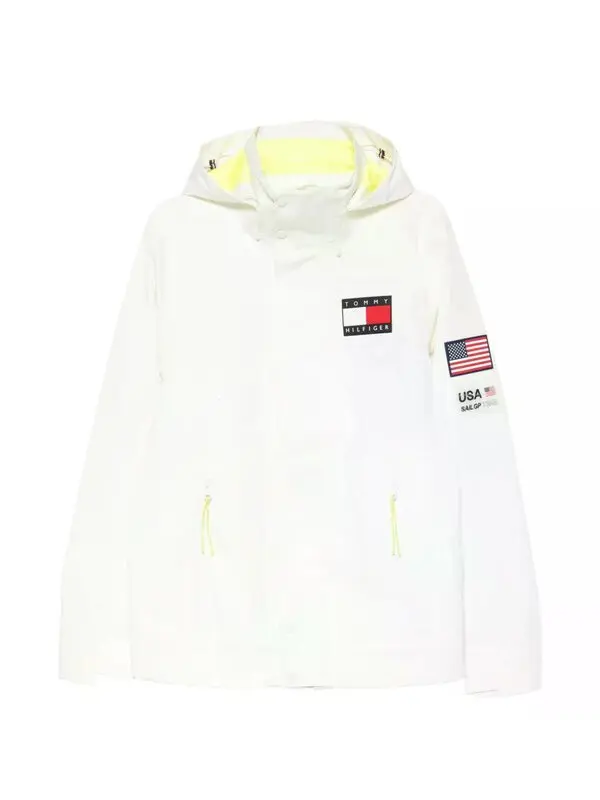 Tommy Hilfiger Usa Sail Gp Hooded Jacket - White