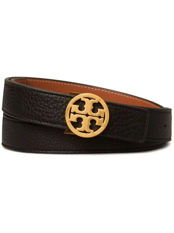 Tory Burch Miller Leather Belt - Black