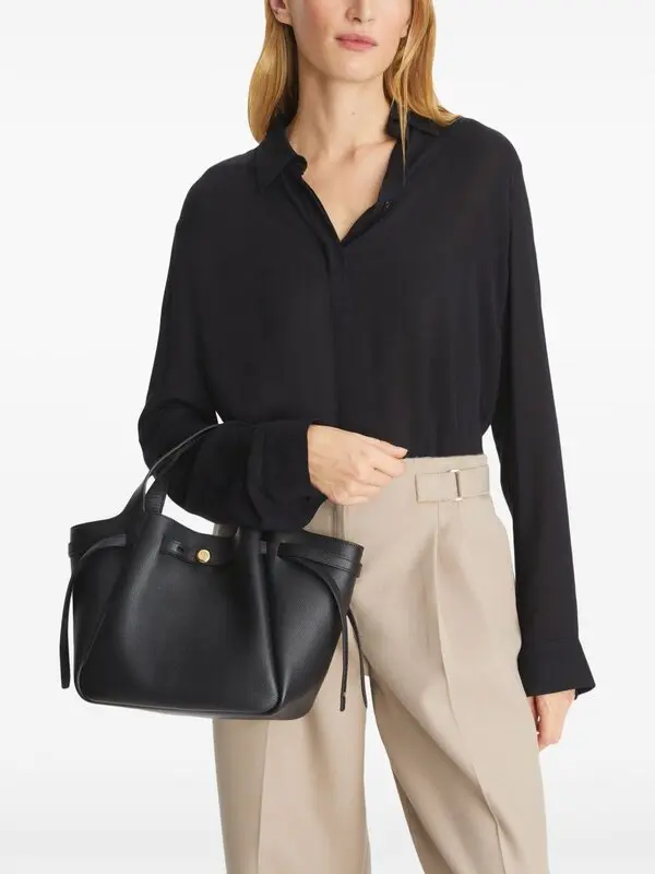 Tory Burch Romy Small Leather Tote - Black