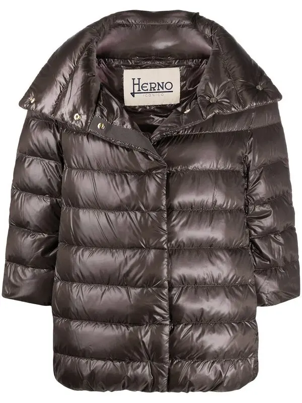 Herno Aminta Nylon Cape - Brown