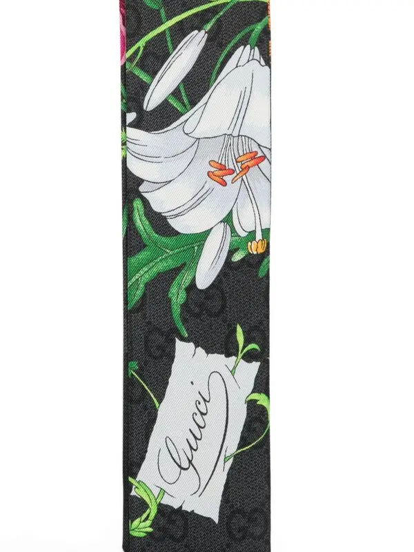 Gucci Flora Silk Foulard - Black