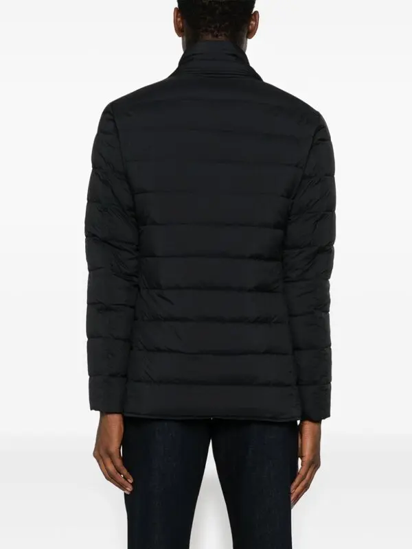Herno Quilted Down Jacket With Notch Lapel - Black