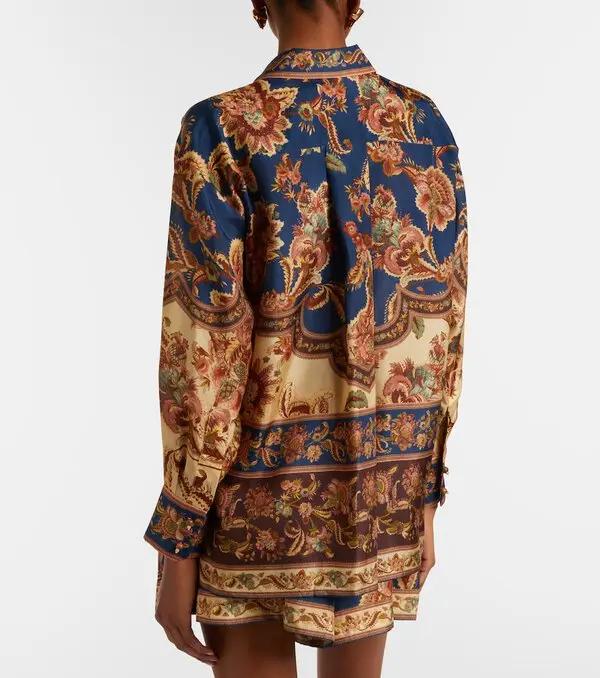 Zimmermann Aster Printed Silk Shirt - Multicoloured
