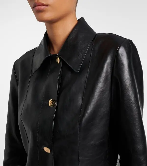 Gucci Interlocking G Leather Coat