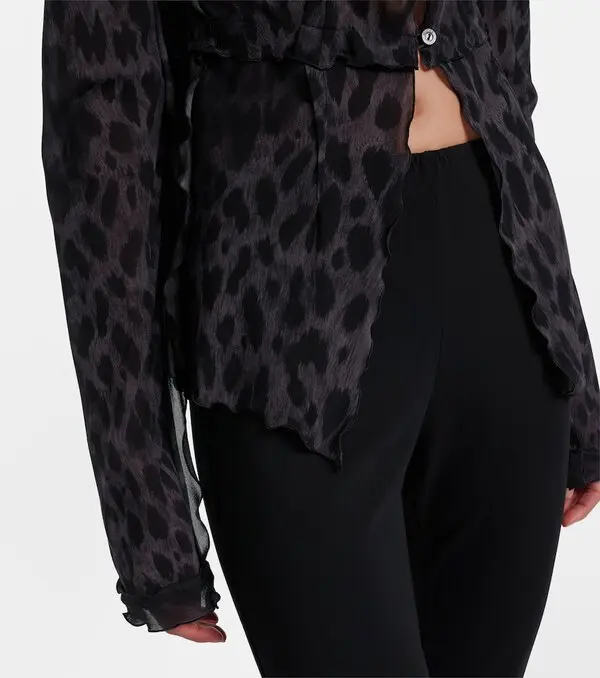 Gucci Leopard-printed Silk Blouse