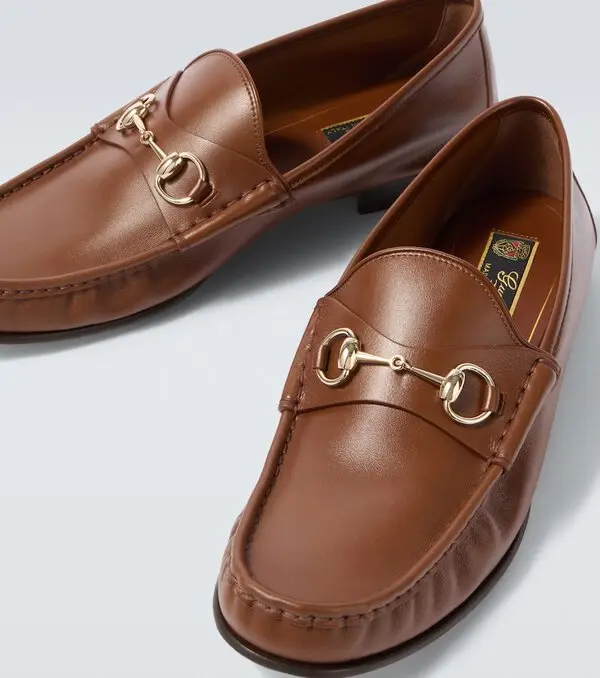 Gucci Lugano Horsebit Leather Loafers