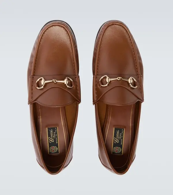 Gucci Lugano Horsebit Leather Loafers