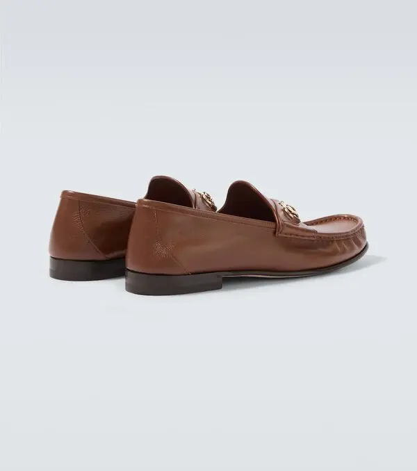 Gucci Lugano Horsebit Leather Loafers