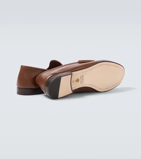 Gucci Lugano Horsebit Leather Loafers