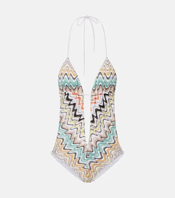Missoni Multicolor Zigzag Knit One-piece Swimsuit - Multicoloured