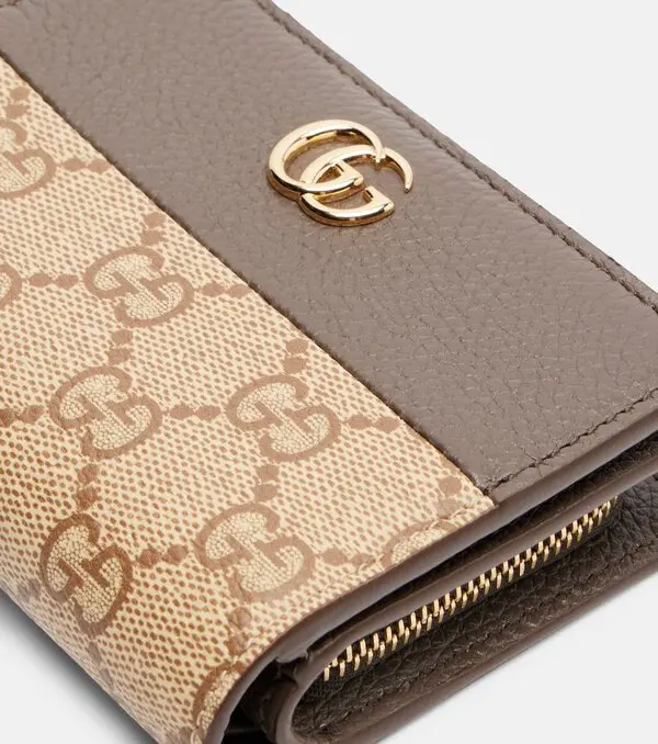 Gucci Gg Marmont Small Leather Wallet - Brown