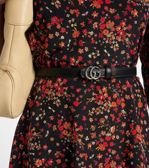 Gucci Gg Marmont Reversible Canvas Belt