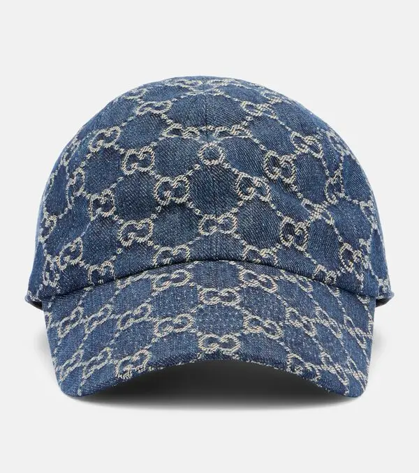 Gucci Gg Denim Baseball Cap - Blue