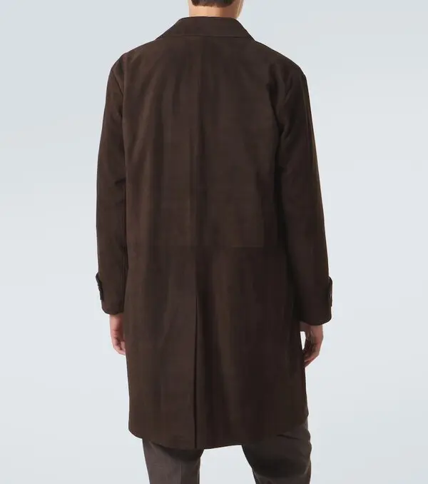 Kiton Leather Overcoat