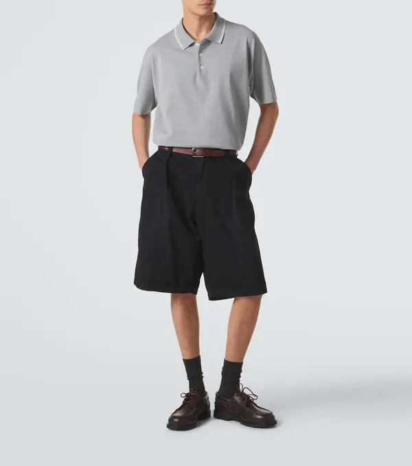 FRAME Cotton Pique Polo Shirt