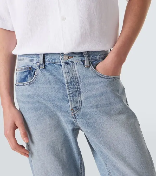 FRAME Mid-rise Straight Leg Jeans