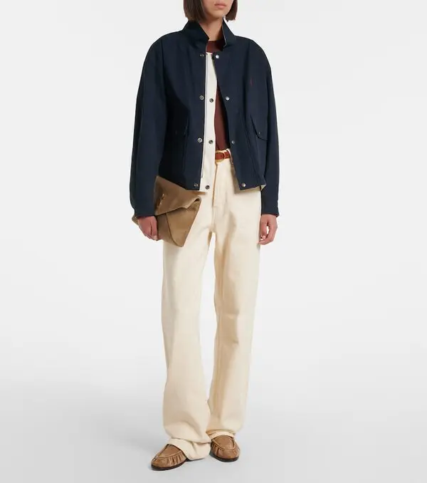 Saint Laurent Cassandre Suede Pouch