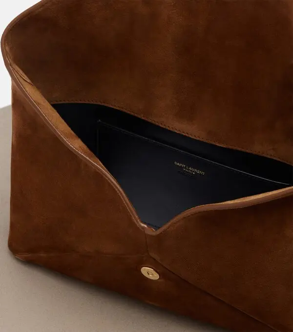 Saint Laurent Cassandre Suede Pouch