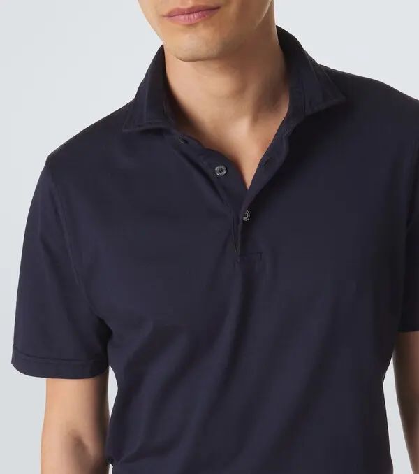 Fedeli Cotton Jersey Polo Shirt