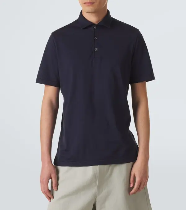 Fedeli Cotton Jersey Polo Shirt
