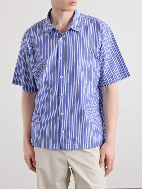 Aimé Leon Dore Striped Cotton-poplin Shirt