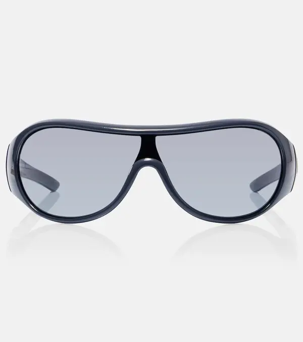 Miu Miu Logo Shield Sunglasses - Grey