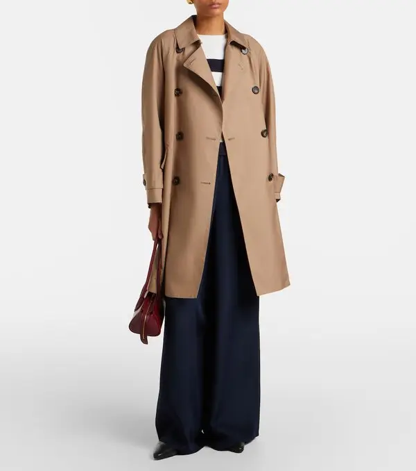 Max Mara Alessio Cotton-blend Gabardine Trench Coat