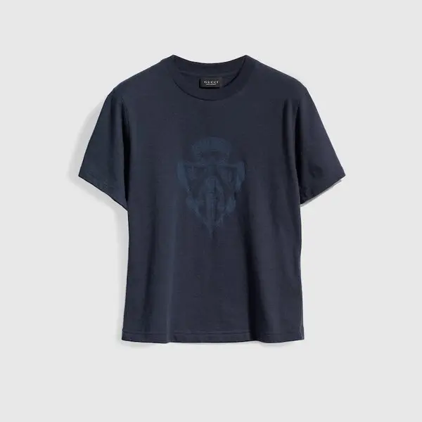 Gucci Cotton Jersey T-shirt With Crest Print
