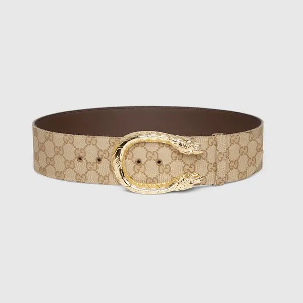 Gucci Dionysus Wide Belt Gg Canvas - Beige