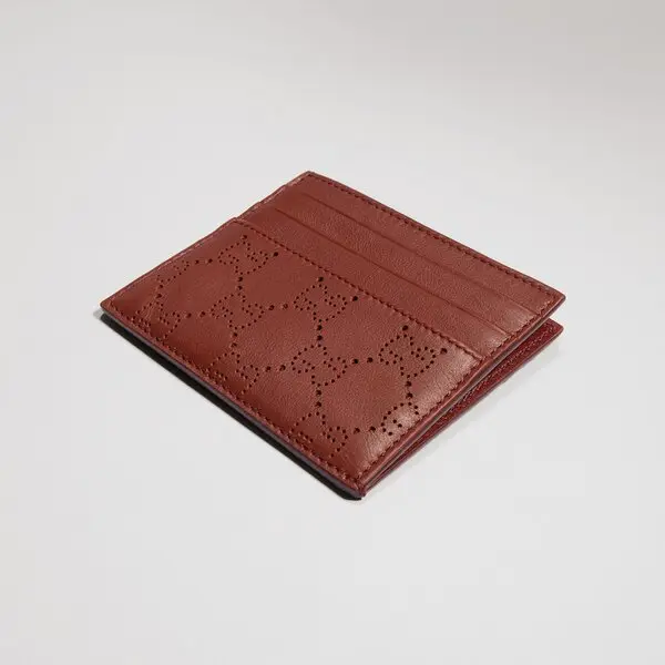Gucci Aria Card Case Leather - Brown