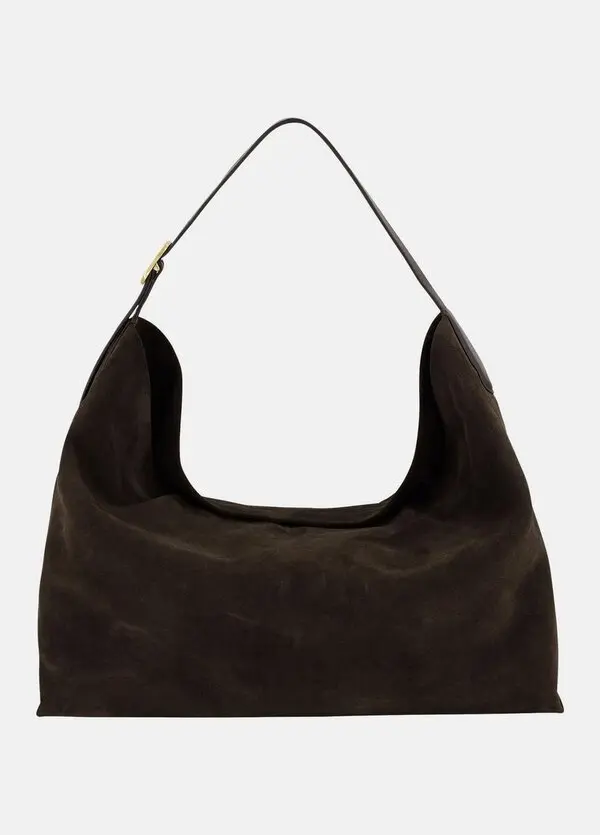 Vince Vivian Suede Hobo Bag - Cacao